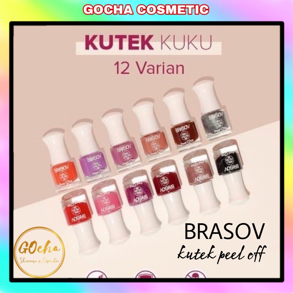 Jual GOCHA BRASOV Kutek Cat Kuku 9 ml Nail Polish Peel Off Kutex ...