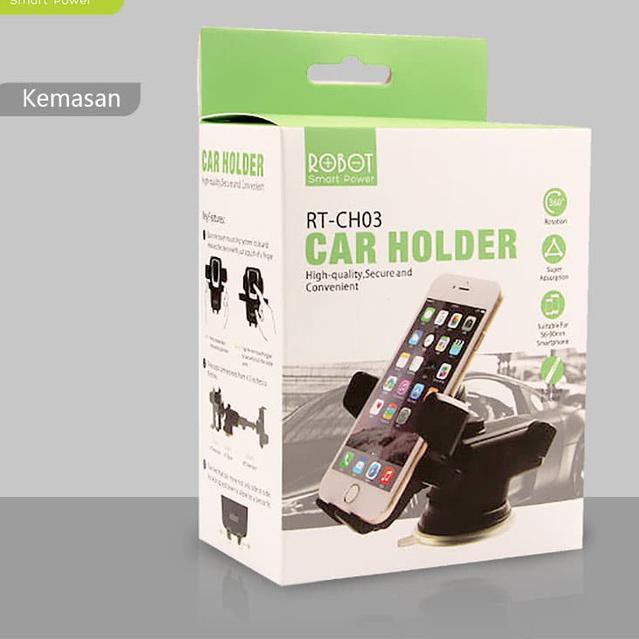 Jual ROBOT RT-CH03 360° Rotatable Car Stent For iOS/Android Smartphone ...