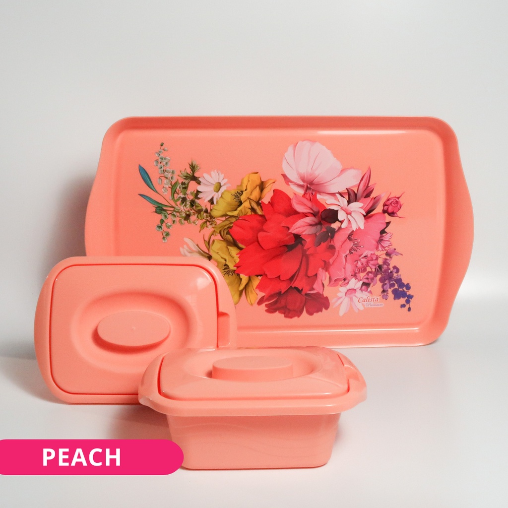 Jual Calista Tempat Saji Makanan + Nampan - Lopan Set | Shopee Indonesia