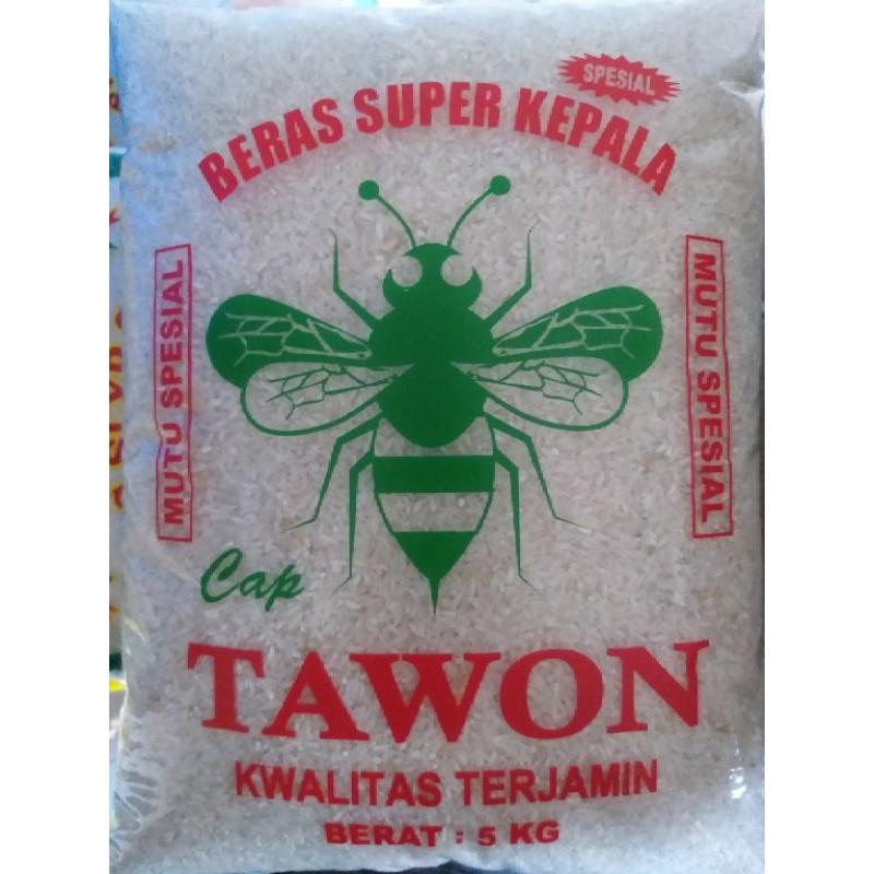 Jual beras cap TAWON 5kg | Shopee Indonesia