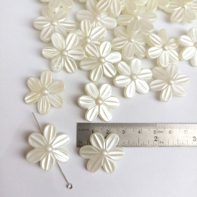 Jual mote pearl bunga deasy (26 pcs) | Shopee Indonesia