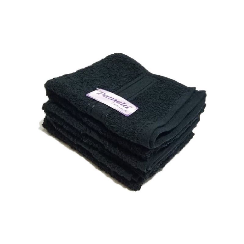Jual Handuk Salon Hitam/Handuk Muka Warna Hitam Pamela by Lenuta Ukuran ...