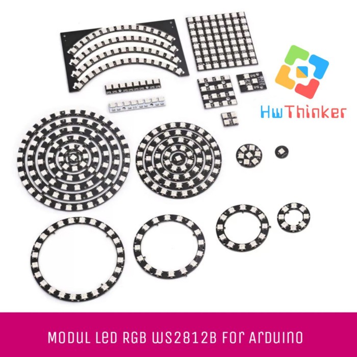 Jual Led Rgb Ws2812 Ws2812b 5050 For Arduino Neopixel 5v Panel Round