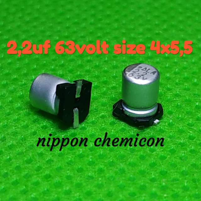 Jual Solid kapasitor capasitor elko elco SMD 2.2uf 63v 2.2 uf 63volt J ...
