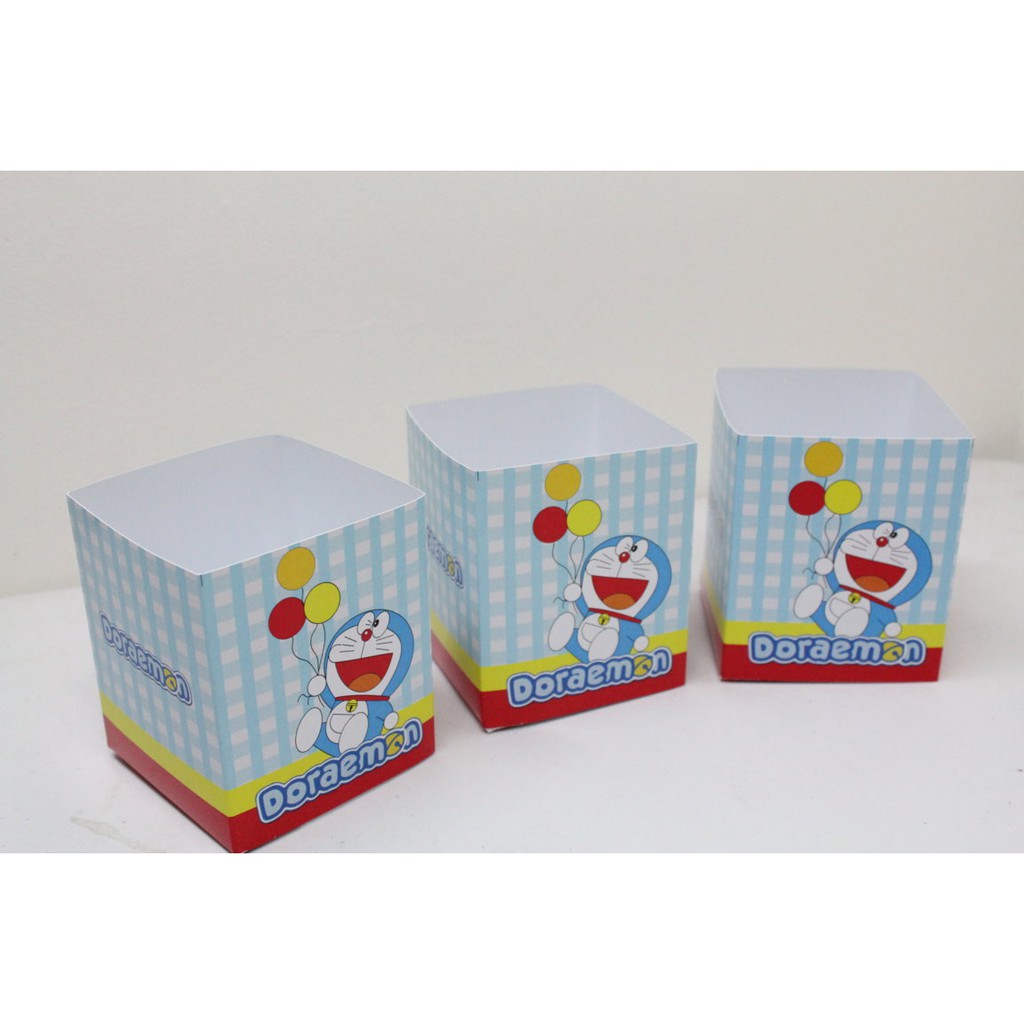 Jual popcorn box doraemon / wadah popcorn doraemon / popcorn box ultah ...