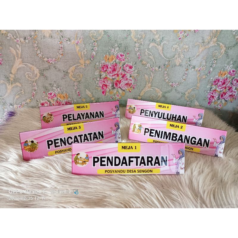 Jual Papan Meja Posyandu - Papan Meja Nama - Name tag | Shopee Indonesia