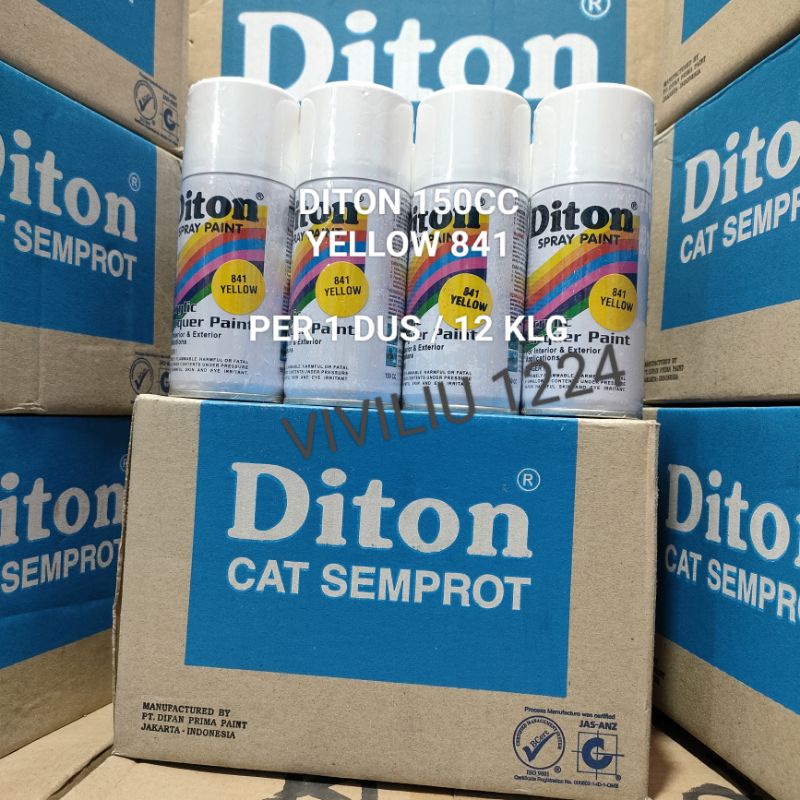 Jual Pilok Cat Diton Yellow 841 Per 1 Dus / 12 Klg Kuning 150cc Harga ...