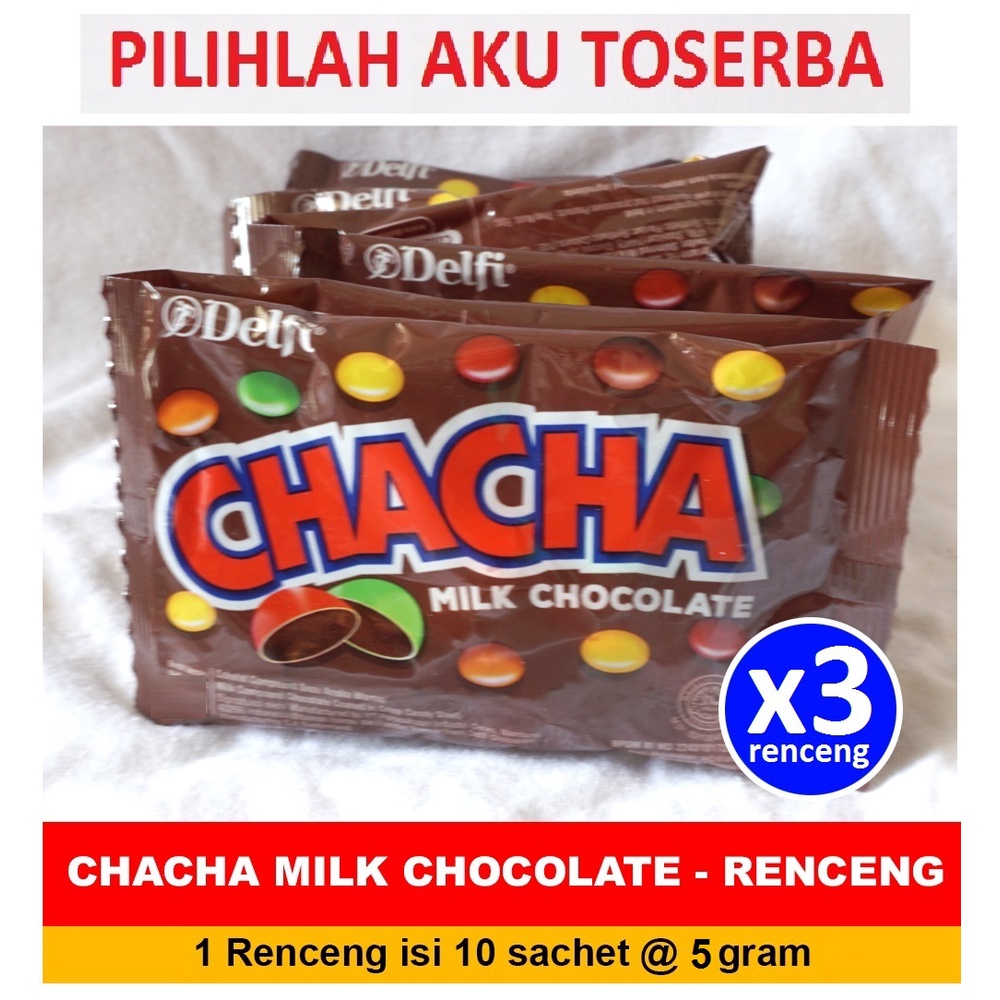 Jual CHACHA Milk Chocolate 5 gram kemasan Renceng - (HARGA 3 RENCENG ...