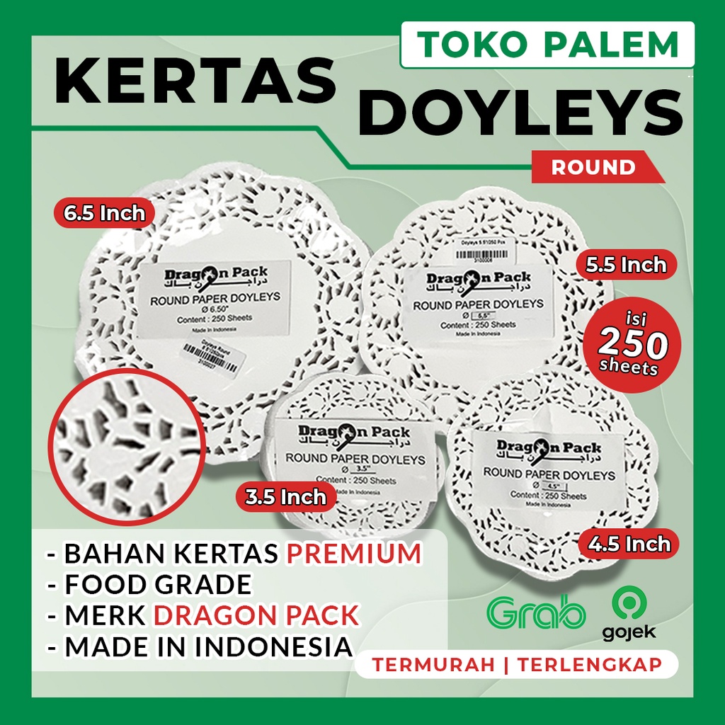 Jual [ISI 250PCS] Kertas Doyleys (Putih - Bulat) Termurah / Doilies ...