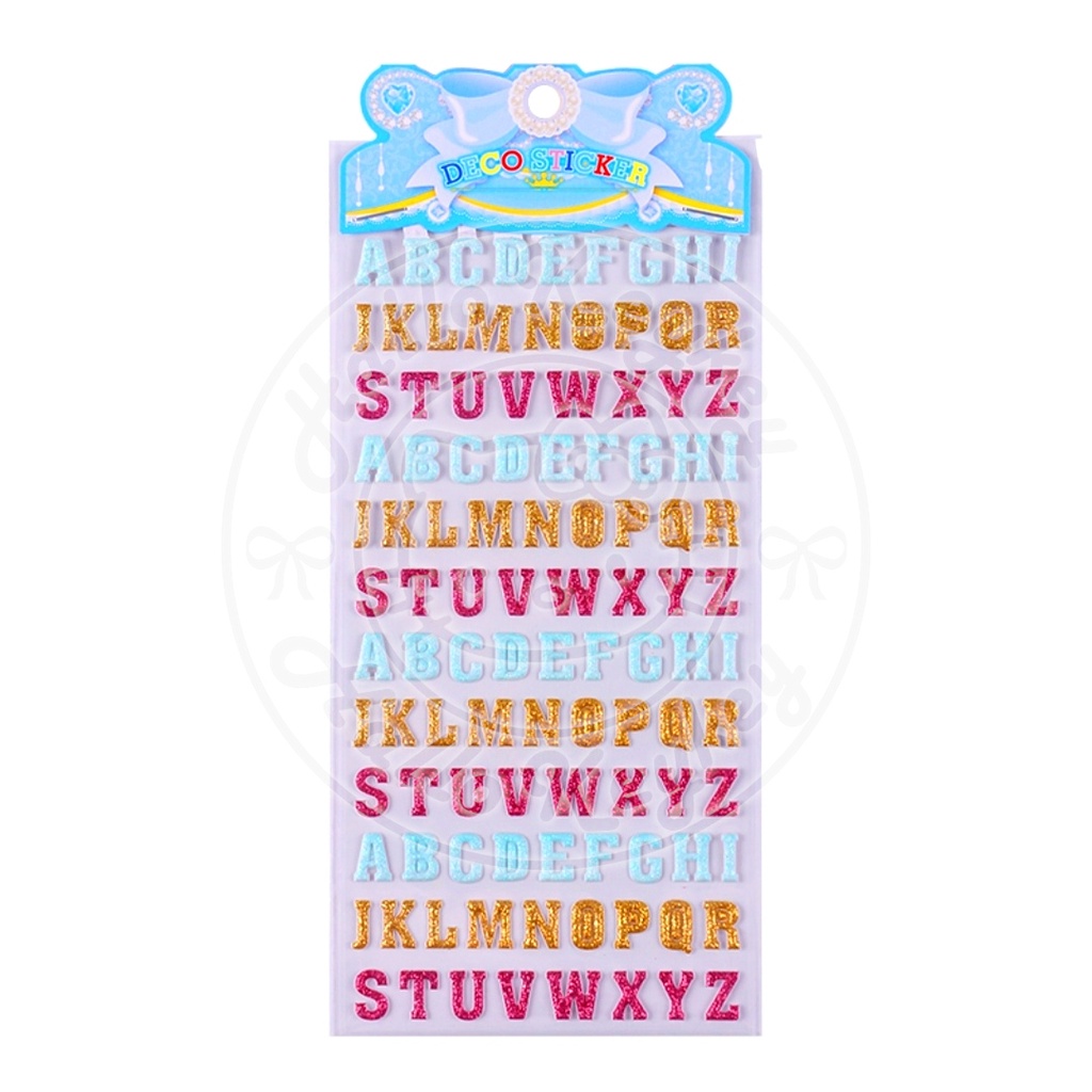 Jual stiker sticker huruf alphabet glitter glitters blink | Shopee ...