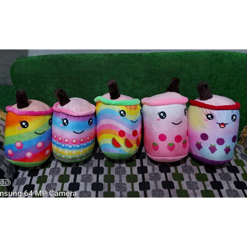 Jual Boneka Boba LED rainbow/pelangi /Boneka Boba Bubble Milk Tea /boba ...