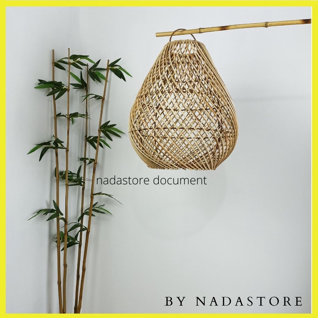 Jual LAMPSHADE RATTAN / LAMPION ROTAN / KAP LAMPU RUSTIC MATERIAL RATTAN HANDMADE BY NADASTORE ...
