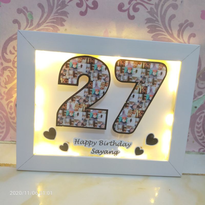 Jual uk. 6R FRAME LAMPU tumblr LED 6R PopUp Mozaic Kado unik wisuda ...