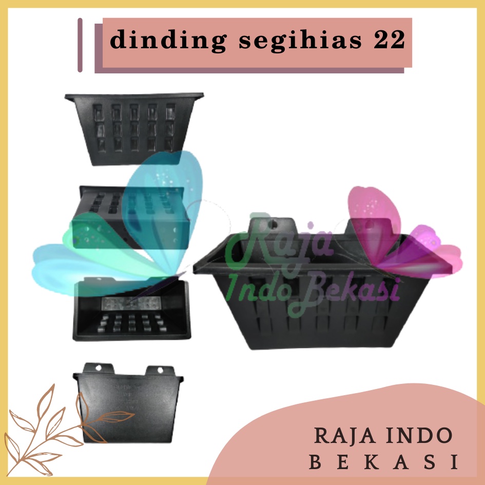 Jual Pot Dinding Hias 22 Hitam Mirip Pot Dinding Tempel Argo Pot ...