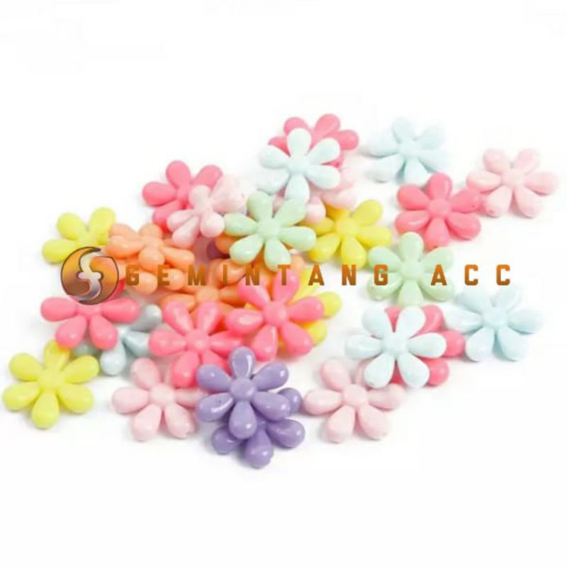 Jual Manik Manik Pastel Mote Akrilik Susu Mote Love, Bintang, Kupu ...