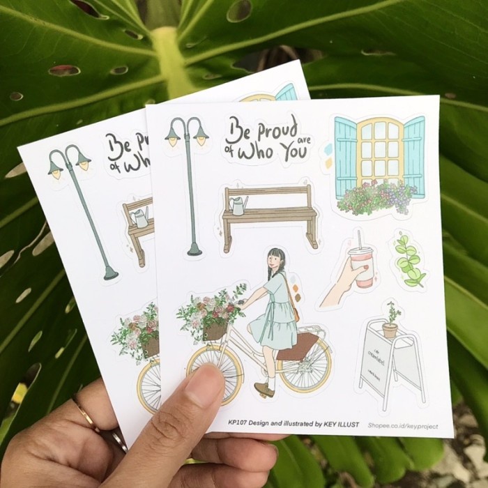 Jual Korean girl sticker set/aesthetic sticker/bullet journal sticker ...
