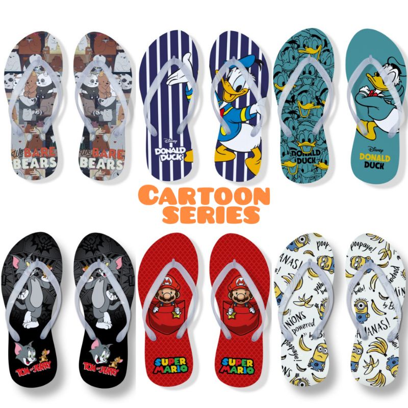Jual Sandal Jepit Wanita Cartoon Series / Sendal Bare Bears / Sendal ...