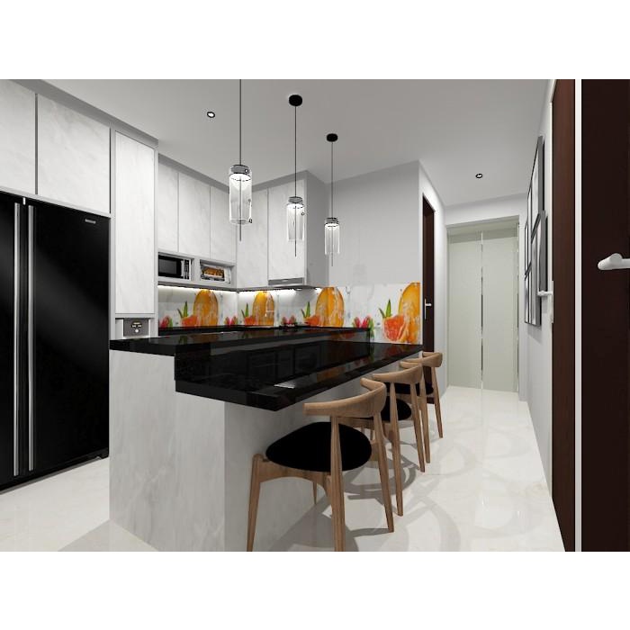 Jual Meja Kitchen Set + Island Minibar Puri Mansion Apartment | Shopee ...