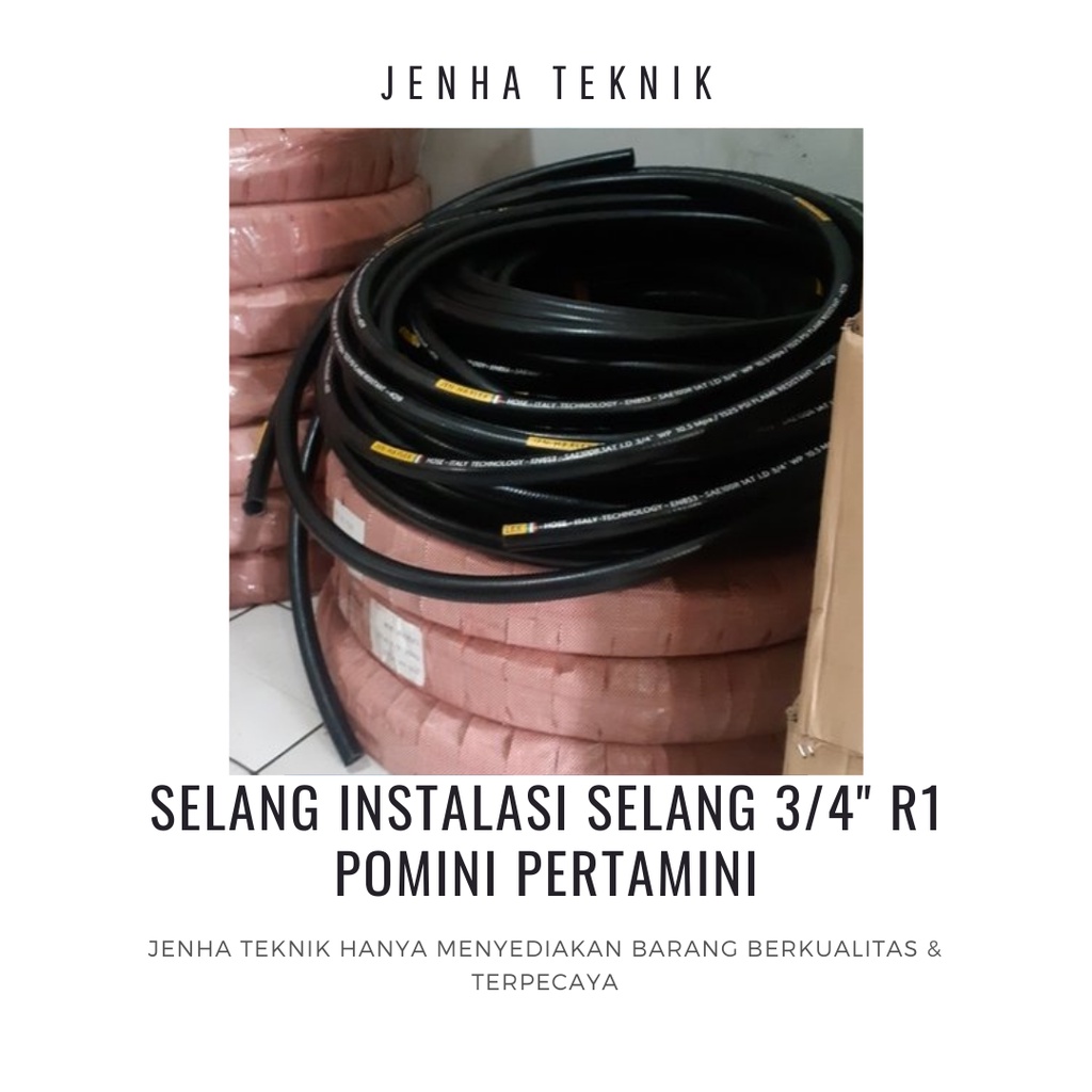 Jual Selang instalasi selang 3/4" R1 Pomini Pertamini Smooth Cover ...