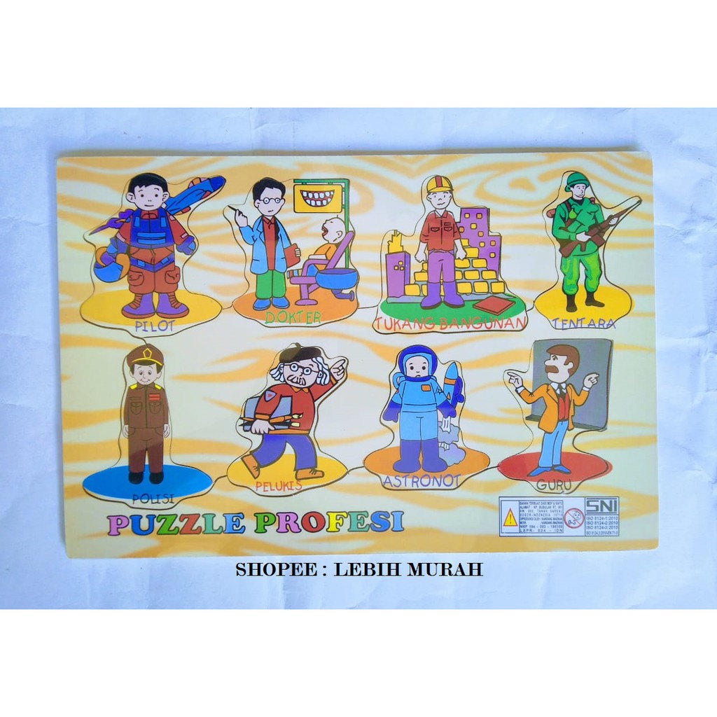 Jual Mainan Edukasi Anak Puzzle Kayu Murah SNI Bhineka Tunggal Ika ...