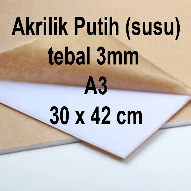 Jual Akrilik Lembaran Putih Susu A3 3mm | Shopee Indonesia