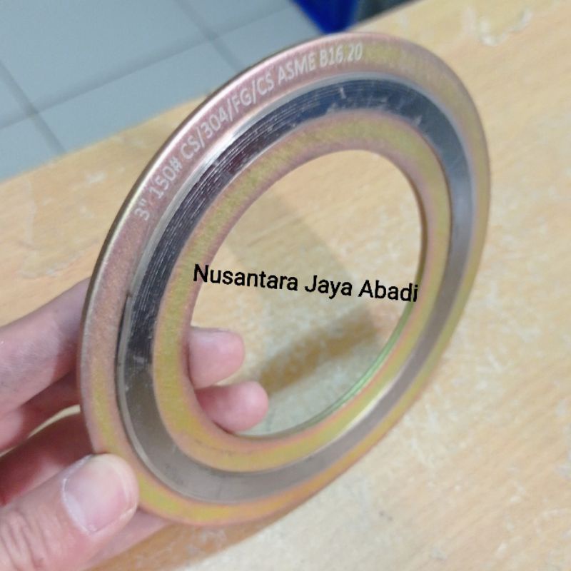 Jual SWG Spiral Wound Gasket Ansi 150 Lb Carbon Steel CS Besi 3 " inchi ...