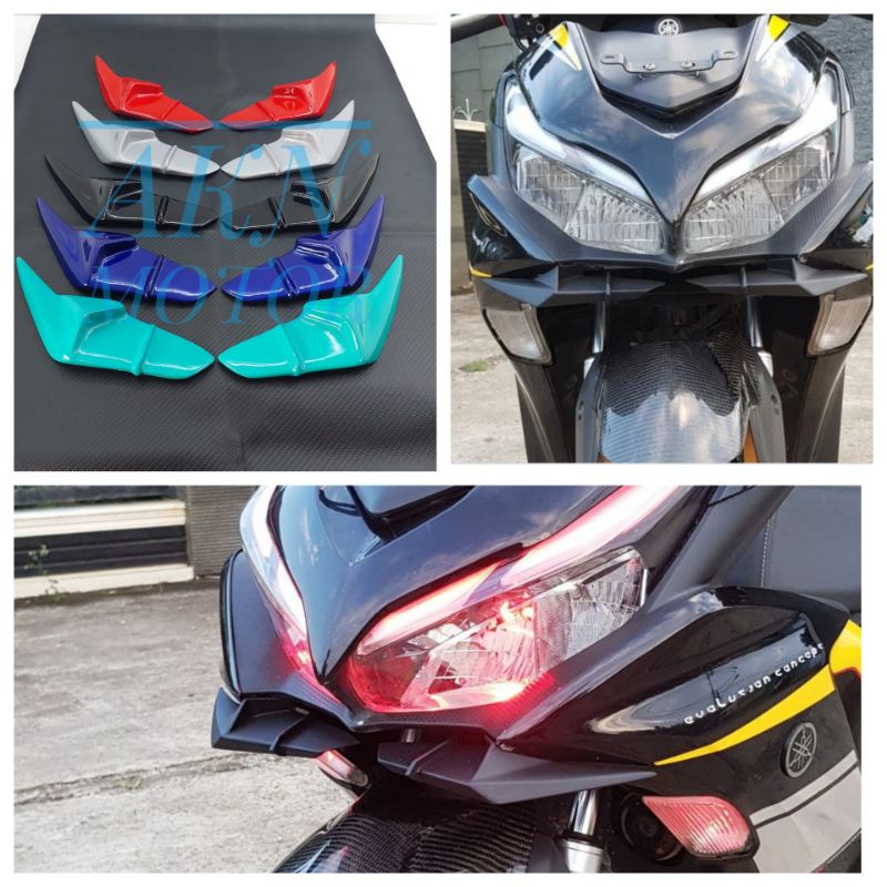 Jual Winglet aerox new 2021 karbon winglet aerox new corneted | Shopee ...