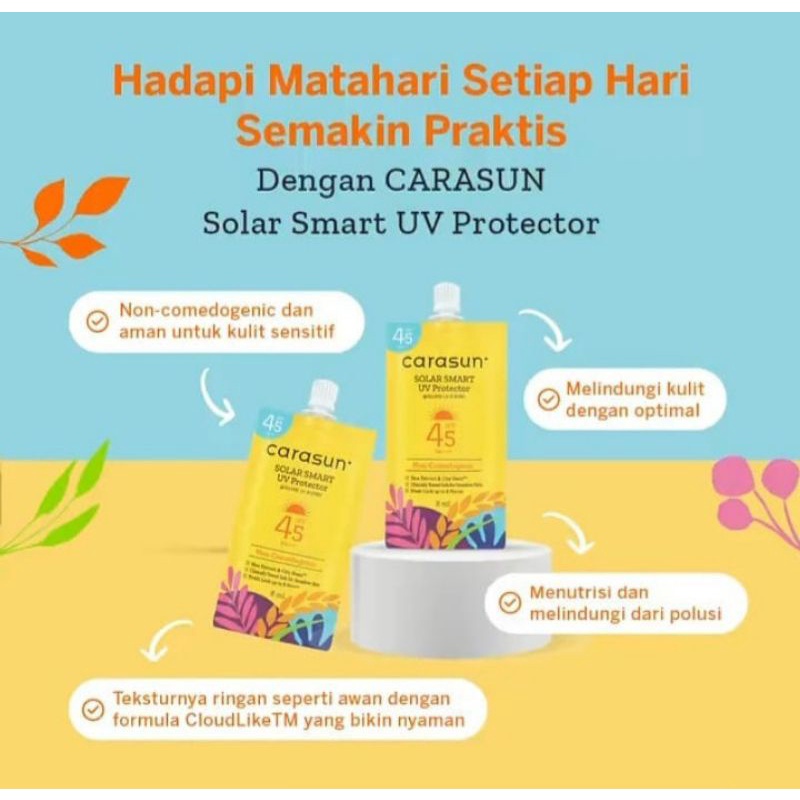 Jual Carasun Solar Smart UV Protector SPF 45 PA++++ 8ml | Shopee Indonesia