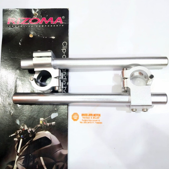 Jual RIZOMA Stang Stir Jepit CNC UK 31 Silver Chrome GL Pro GL Max ...