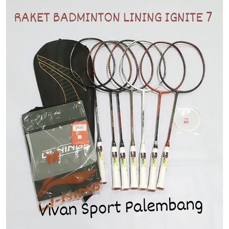 Jual Raket Badminton Lining Ignite 7 Bonus Lengkap | Shopee Indonesia