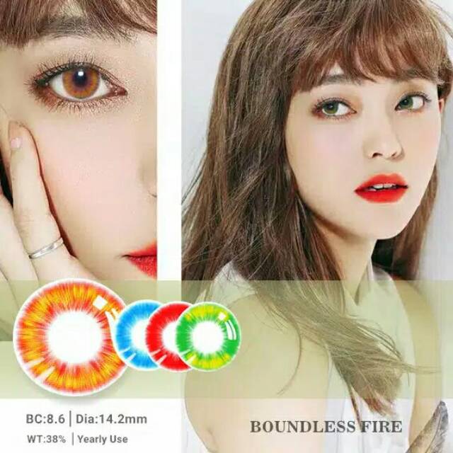 Jual Softlens Cosplay Orange green Ready Indo (tanpa kotak) | Shopee ...