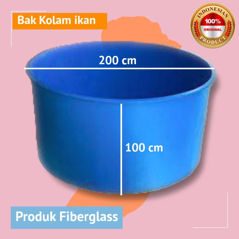 Jual bak kolam ikan lele gurame model bulat bahan fiberglass | Shopee ...