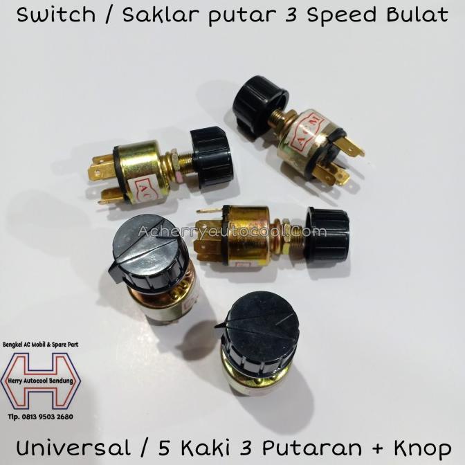 Jual *****] Saklar Putar Switch AC Mobil Universal Pasangan 5 Kaki 3 ...
