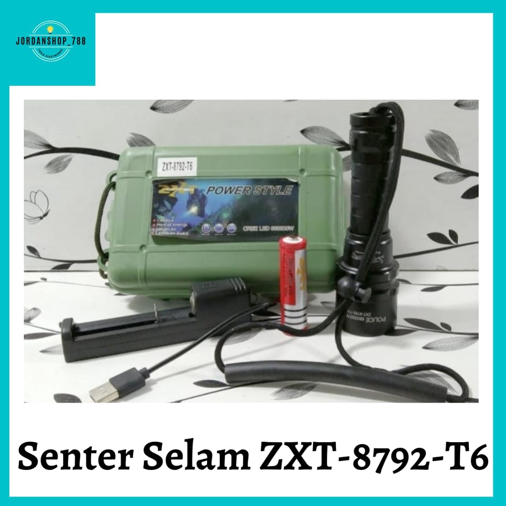 Jual Senter Selam Police ZXT 8792 T6 (880000W) | Shopee Indonesia