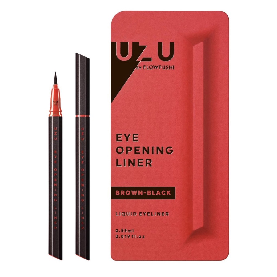 Jual UZU BY FLOWFUSHI Brown Black Liquid Eyeliner Hypoallergenic Japan | Shopee Indonesia