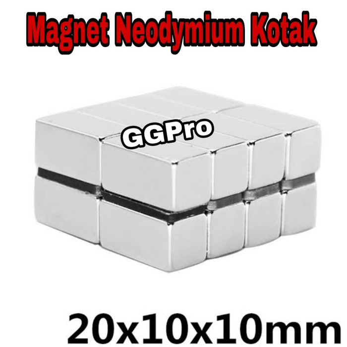 Jual MAGNET NEODYMIUM KOTAK uk 20x10x10 mm Super kuat | Shopee Indonesia