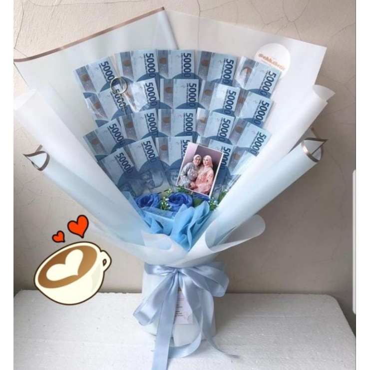 Jual Buket Uang Plus foto Hand Bouquet unik | Shopee Indonesia