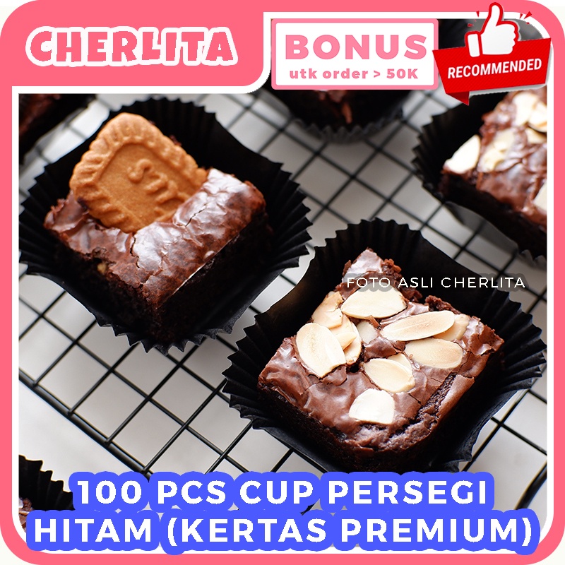 Jual READY Kertas Cake Potong Cup Kue Square Case Greaseproof Paper ...