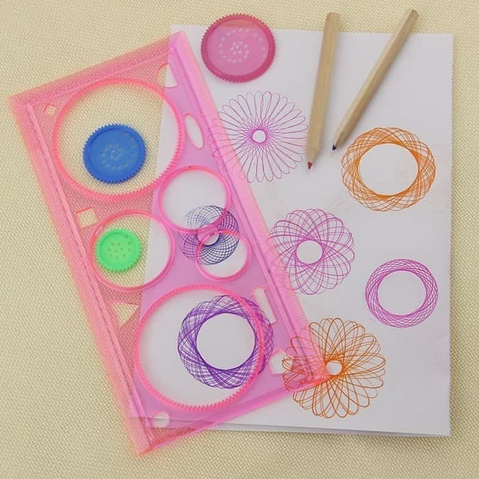 Jual Penggaris Bunga Spirograph / Penggaris Bunga Putar Ajaib ATK ...