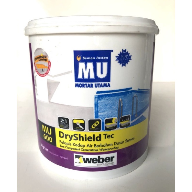 Jual Semen Instan MU 600 Dryshield Tec Pelapis Kedap Air Berbahan Dasar ...
