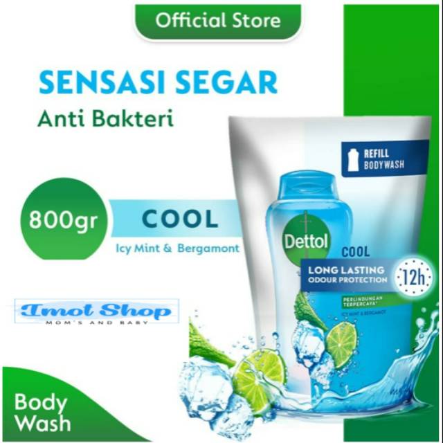 Jual Dettol Body Wash Cool Anti Bakteri Pouch 800gr | Shopee Indonesia