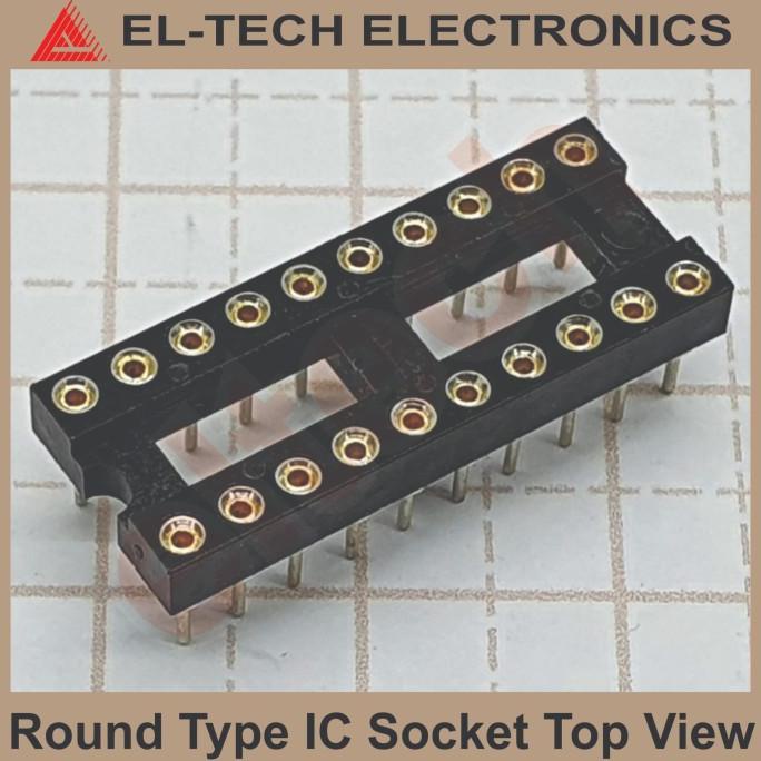 Jual 22 22P 22Pin P Pin 2.54mm 600mil DIP DIL IC Socket Round Soket ...