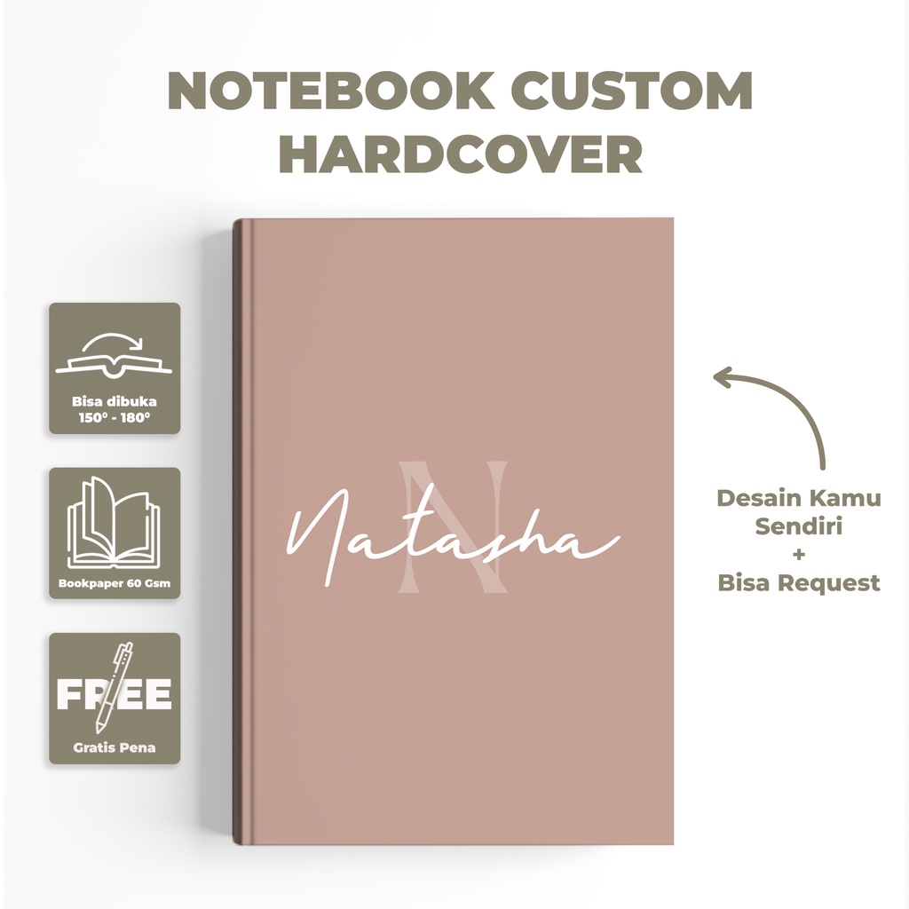 Jual notebook 50 Lembar/ notebook GARIS / notebook custom / notebook ...