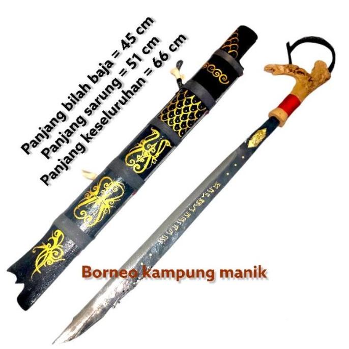 Jual mandau dayak asli kalimantan ornamen gigi sapi asli | Shopee Indonesia