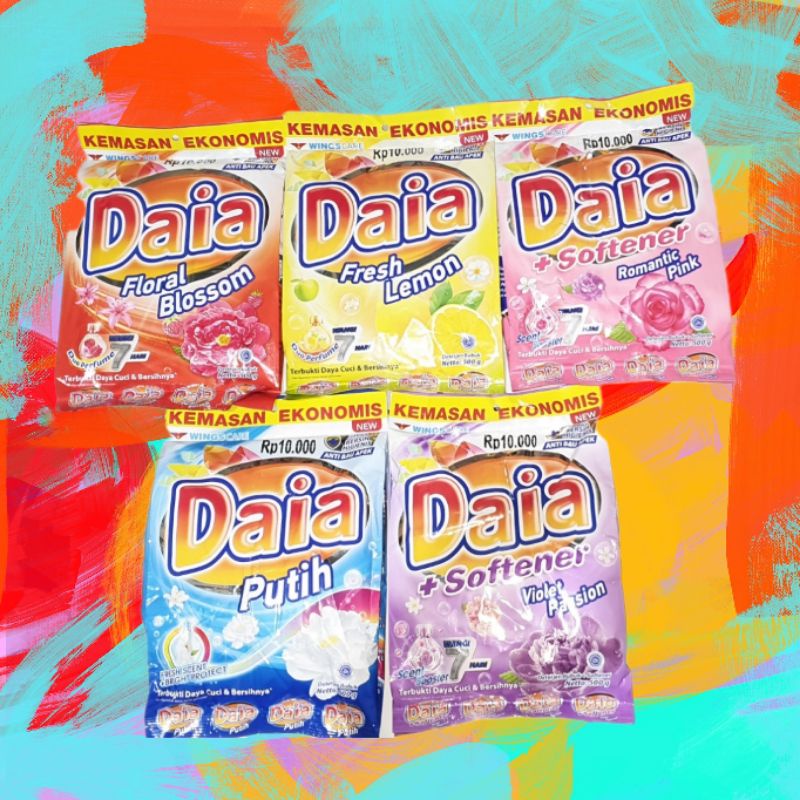 Jual Daia Detergent Bubuk Kemasan Ekonomis 10.000 470 gr (Macam Macam ...