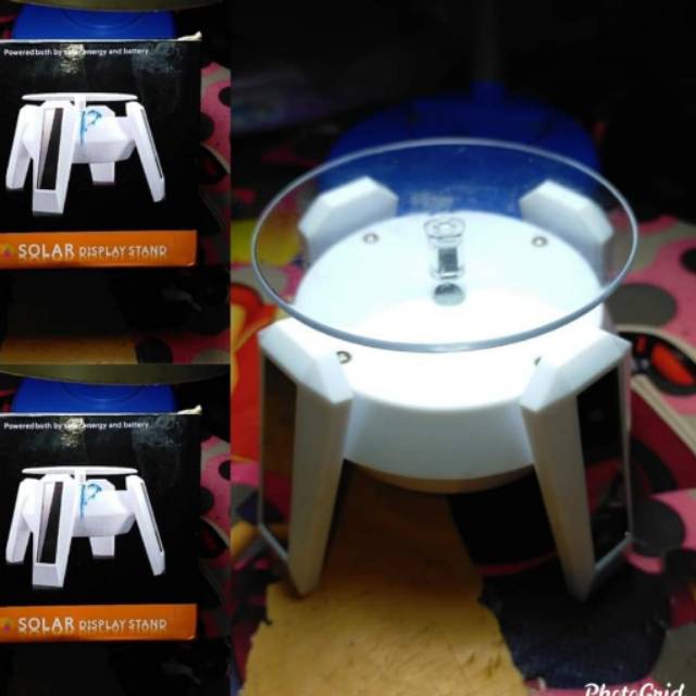 Jual Solar display stand *alat pajang Batu bisa muter kena cahaya DAN ...