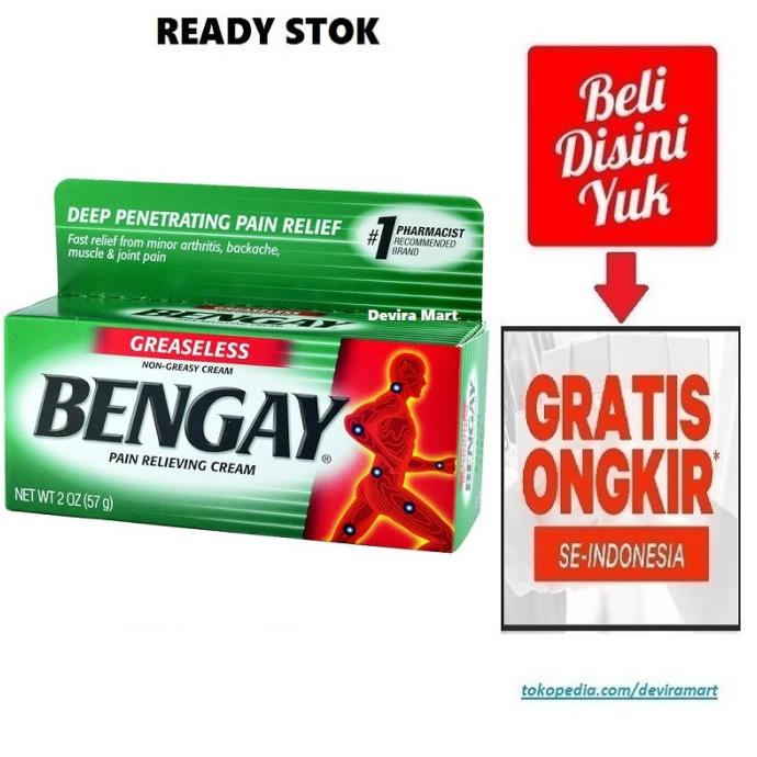 Jual Bengay Greaseless Pain Relieving Cream Krim Reliev Greaseles ...