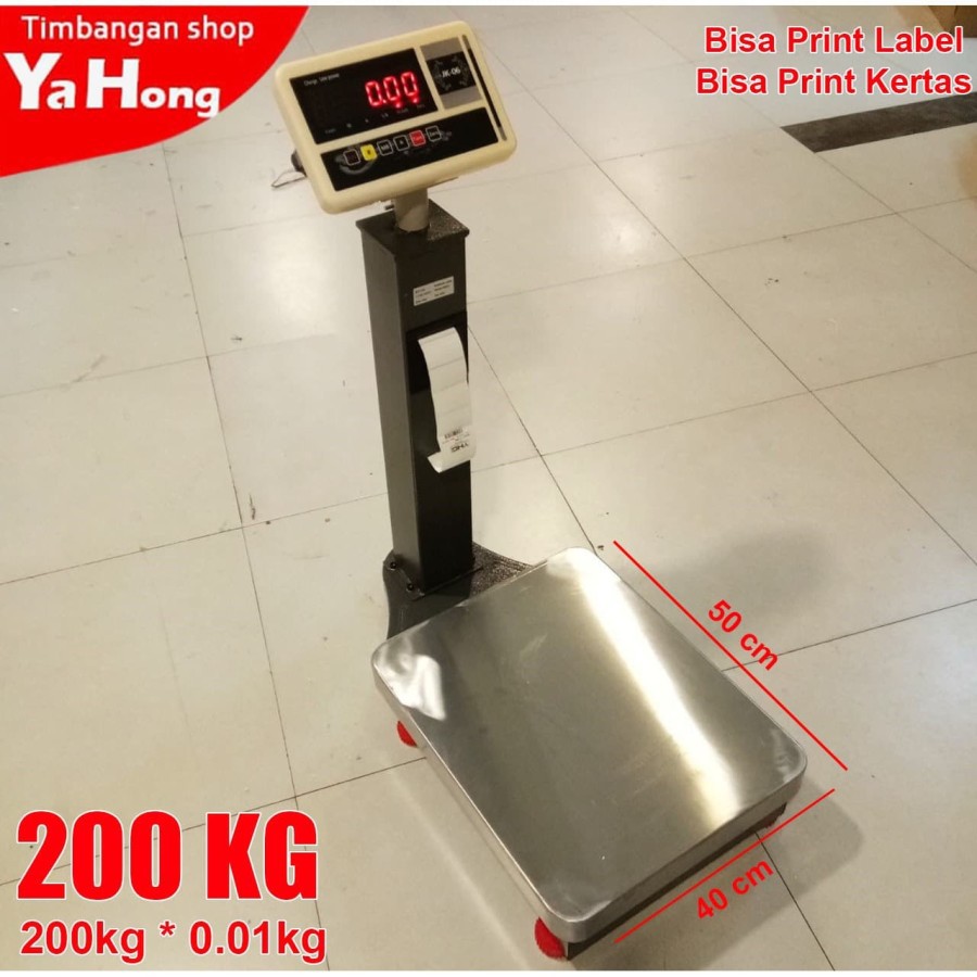 Jual Timbangan Barang Digital Printer Label Print Kertas 200kg 0.01kg ...