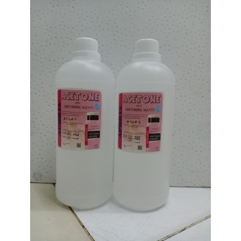 Jual APRILIA ACETONE 1 LITER KEMASAN BARU BOTOL BULAT | Shopee Indonesia