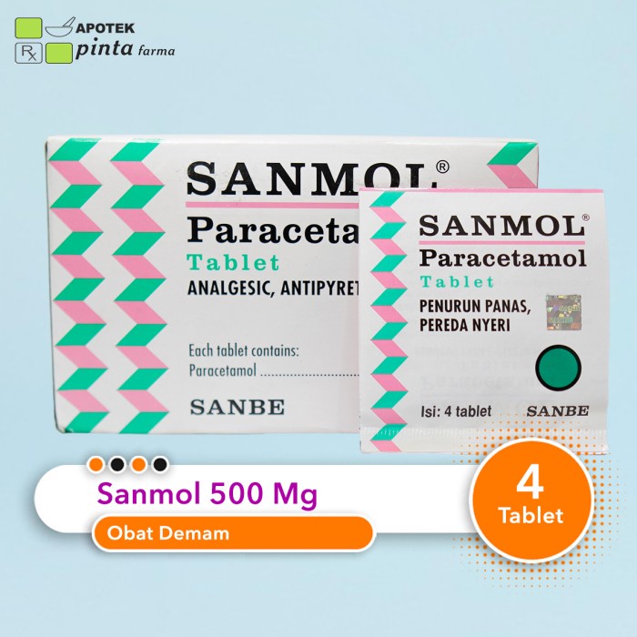 Jual Sanmol Tablet 500 Mg Paracetamol | Shopee Indonesia